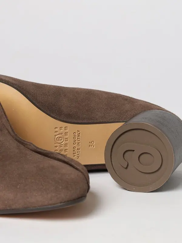 MAISON MARGIELA Anatomic Suede Mules With Cylindrical Heel