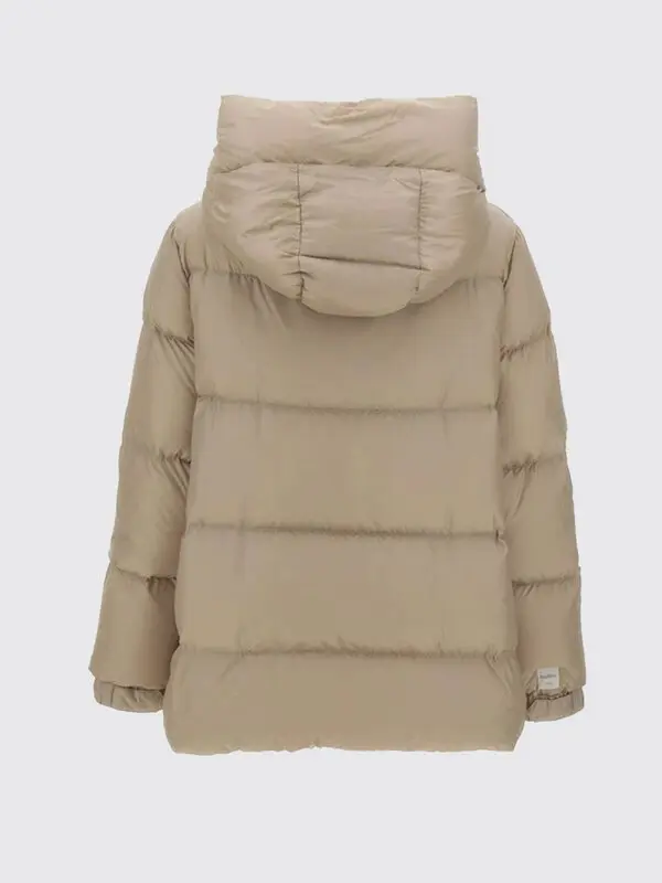 Max Mara Short Down Jacket With Hood - Beige