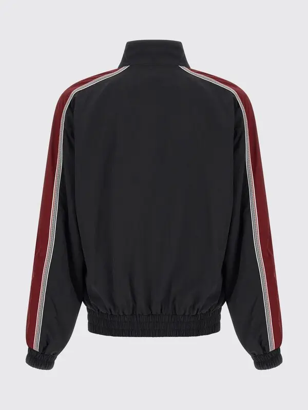 Versace Technical Fabric Zip-up Sweatshirt With Contrast Logo