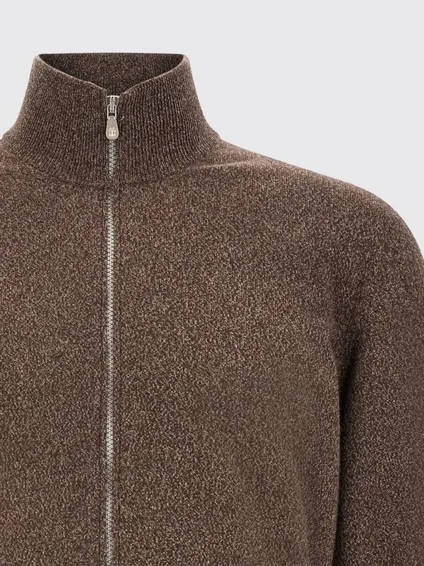 Brunello Cucinelli Pure Cashmere Polo Neck Zip Cardigan