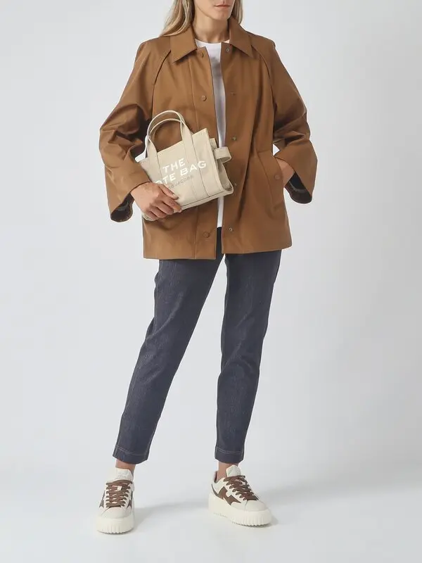 Max Mara Short Relaxed-fit Technical Fabric Trench Coat - Hazel