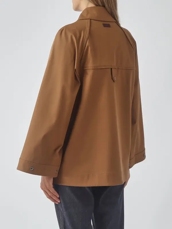Max Mara Short Relaxed-fit Technical Fabric Trench Coat - Hazel