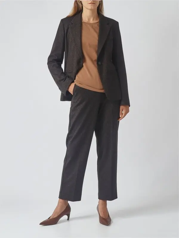 Max Mara High-waisted Straight Cropped Trousers In Viscose Blend