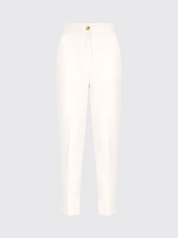 Max Mara Mid-rise Slim-fit Cropped Technical Jersey Trousers - White