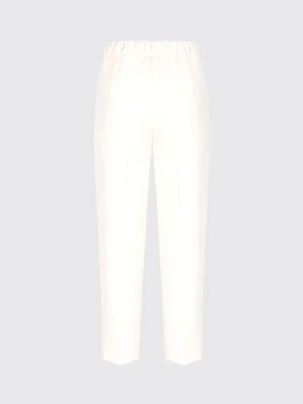 Max Mara Mid-rise Slim-fit Cropped Technical Jersey Trousers - White