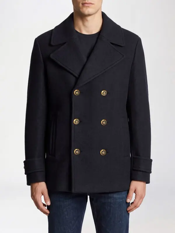 Balmain Double-breasted Virgin Wool Blend Caban Coat
