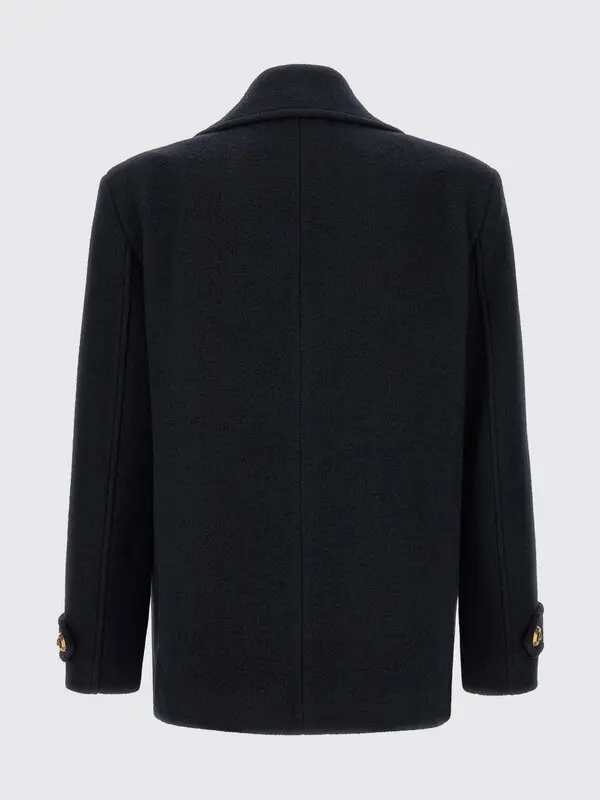 Balmain Double-breasted Virgin Wool Blend Caban Coat