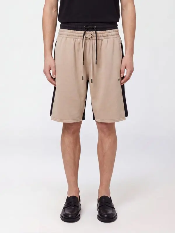 Off-White Double-layer Striped Diagonals Print Cotton Jersey Shorts - Multicolor