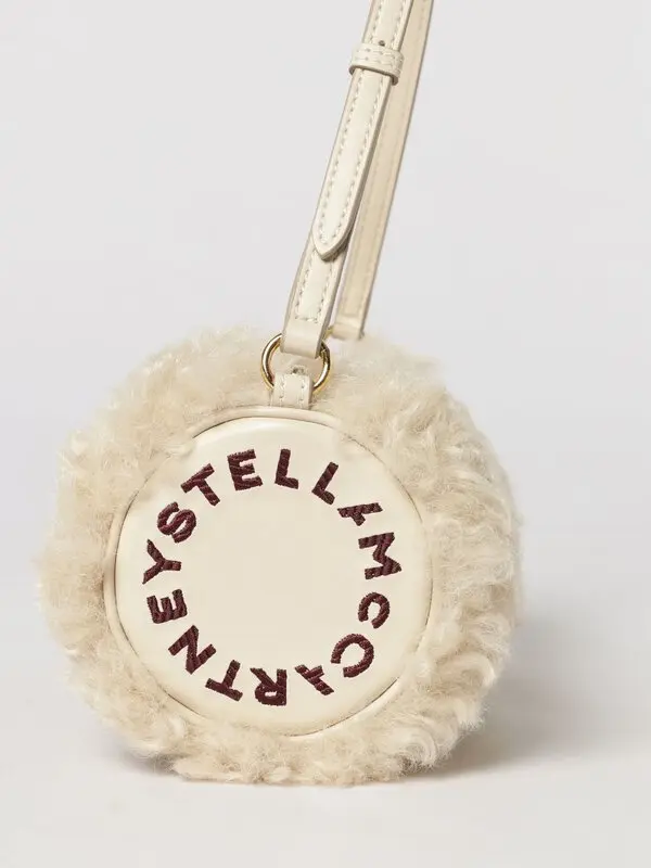 Stella McCartney Shearling Shoulder Bag - Beige