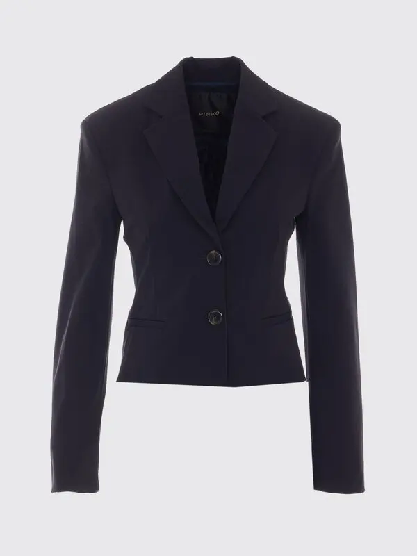 Pinko Slim Fit Single-breasted Crêpe Blazer - Blue