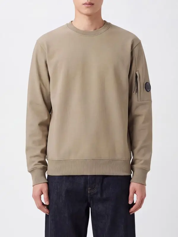 C.P. COMPANY Cotton Crew-neck Sweatshirt With Applied Logo