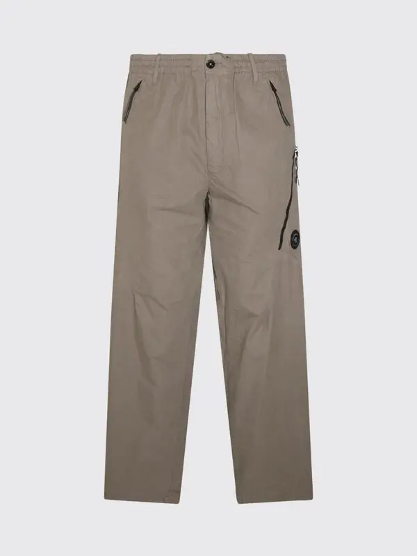C.P. COMPANY Slim Fit Cotton Trousers With Elasticated Waist