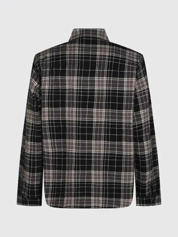 DIESEL® Check Cotton Shirt With Embroidered Oval D Logo