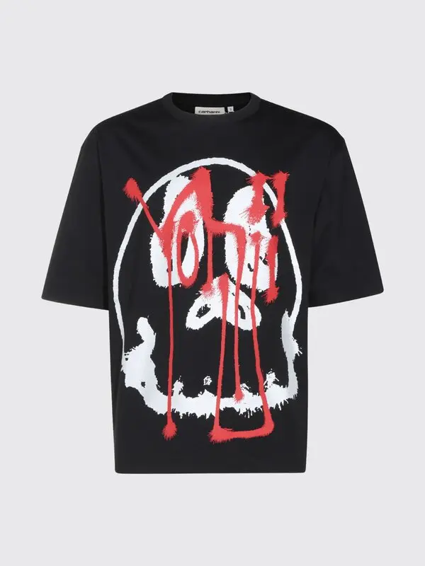 Y3 Short-sleeved Cotton T-shirt With Graphic Print