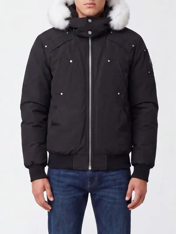 Moose Knuckles Padded Cotton-blend Bomber Jacket With Hood