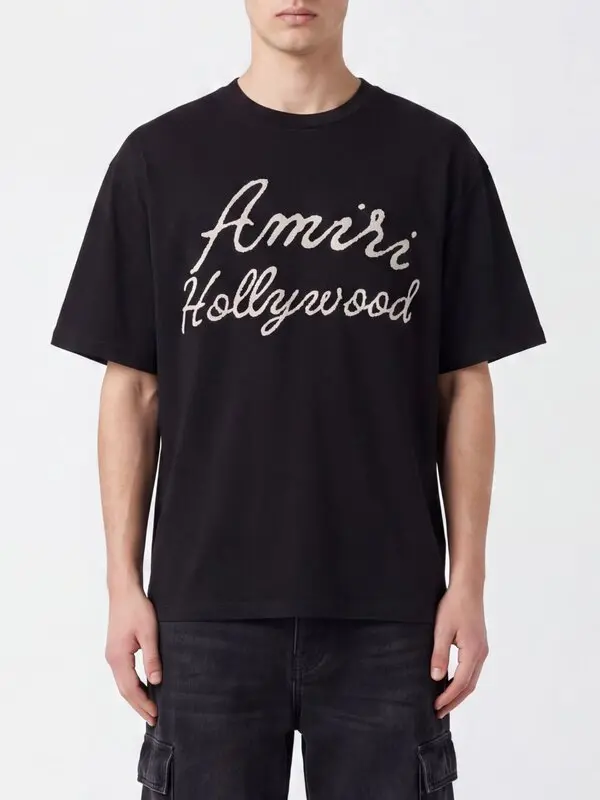 Amiri Short-sleeved Cotton T-shirt With Logo Print