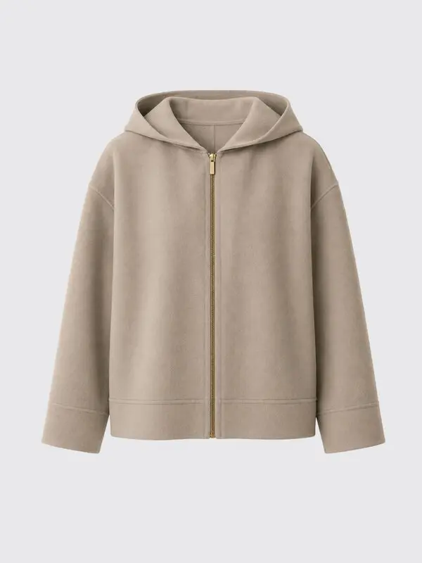 Max Mara Virgin Wool Hooded Short Coat