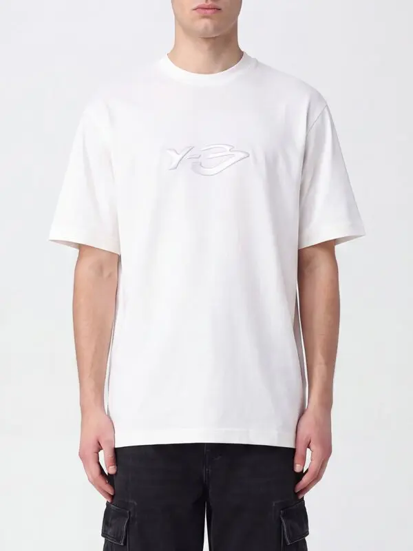 Y3 Short-sleeved Cotton T-shirt With Logo Print