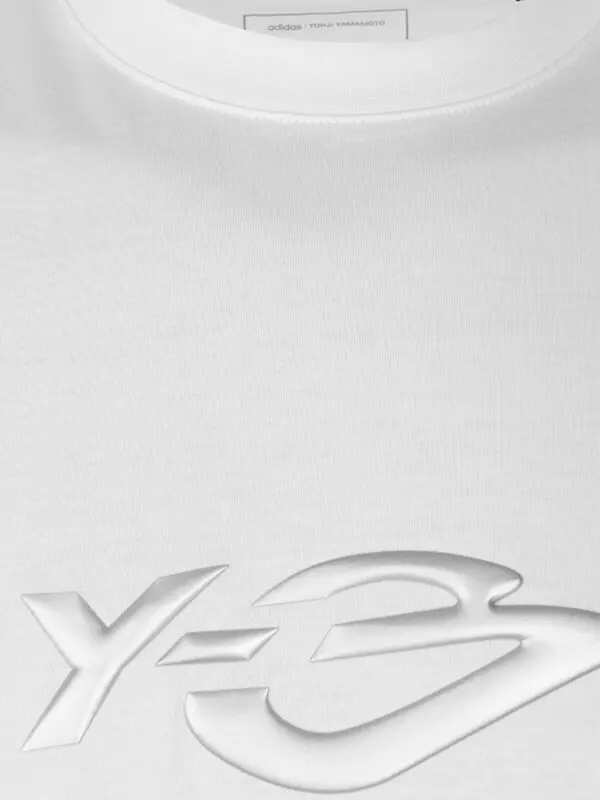 Y3 Short-sleeved Cotton T-shirt With Logo Print
