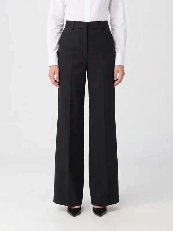 Max Mara High-waisted Flared Crêpe Trousers With Slash Pockets - Brown