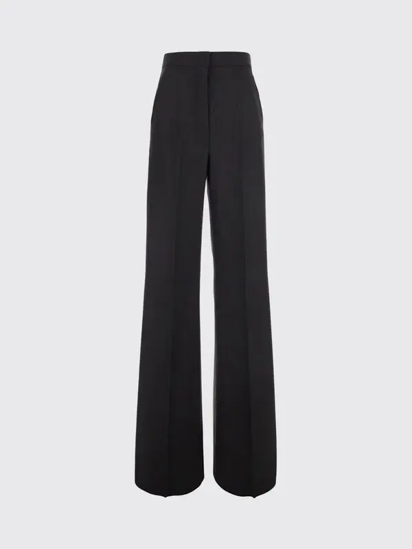 Max Mara High-waisted Flared Crêpe Trousers With Slash Pockets