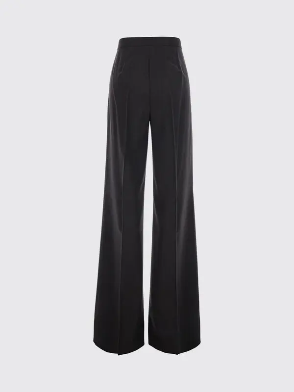 Max Mara High-waisted Flared Crêpe Trousers With Slash Pockets