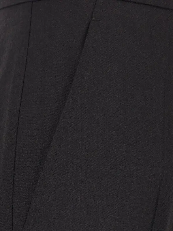 Max Mara High-waisted Flared Crêpe Trousers With Slash Pockets