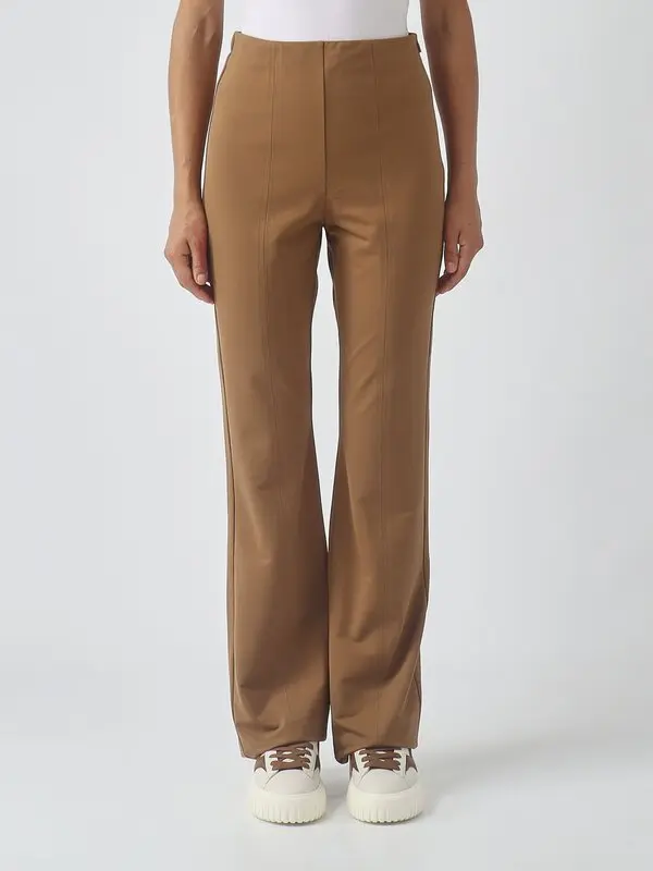 Max Mara High-waisted Skinny Stretch Jersey Trousers With Side Zip - Camel