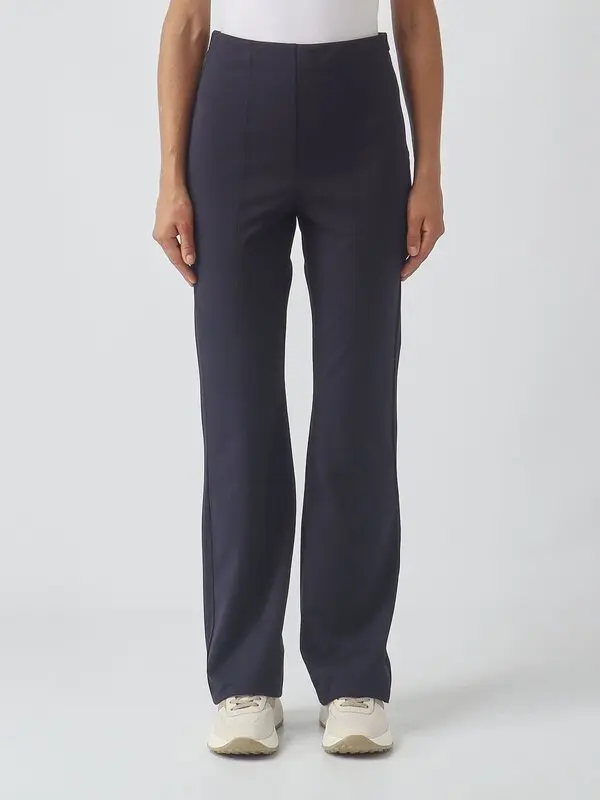 Max Mara High-waisted Skinny Stretch Jersey Trousers With Side Zip - Navy