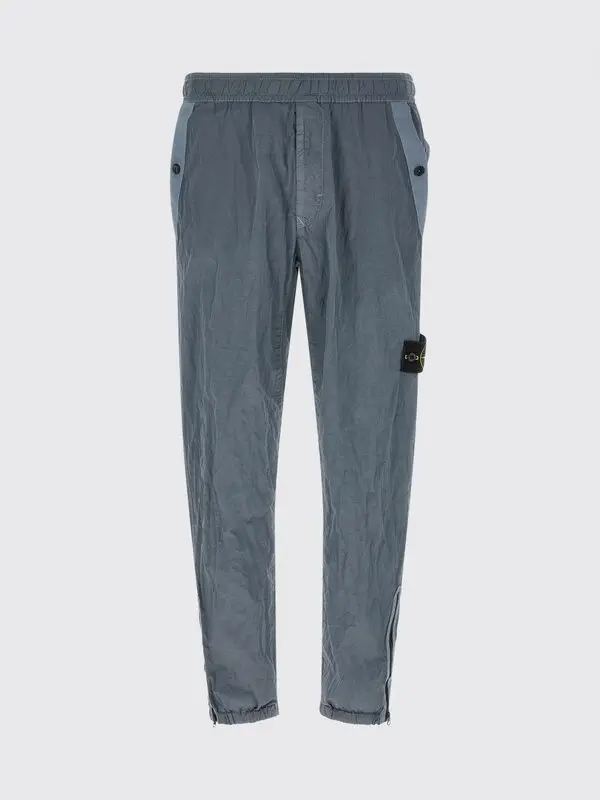 Stone Island Econyl® Nylon Jogging Trousers With Compass Logo Patch - Grey