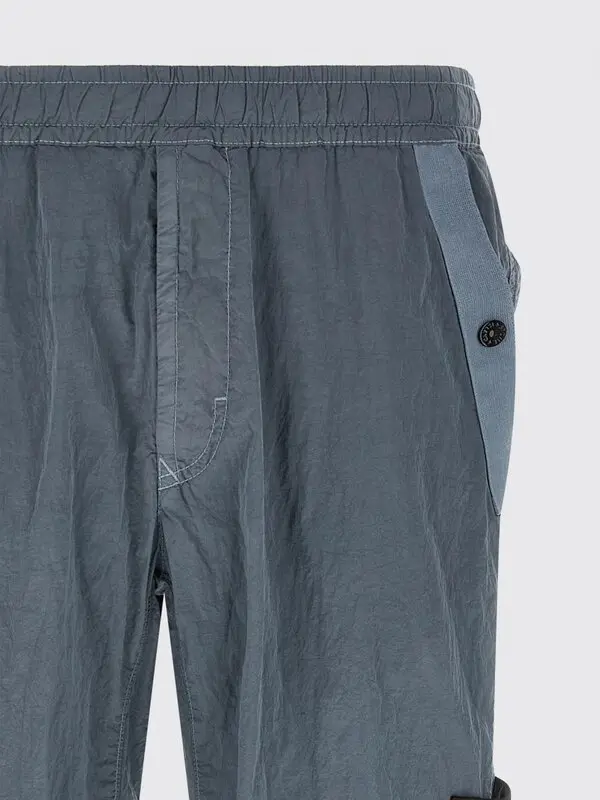 Stone Island Econyl® Nylon Jogging Trousers With Compass Logo Patch - Grey