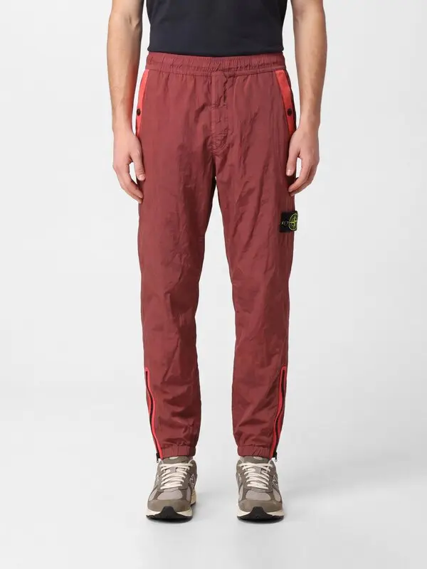 Stone Island Econyl® Nylon Jogging Trousers With Compass Logo Patch - Pink