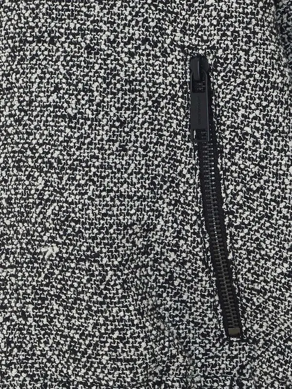 Michael Kors Cotton-blend Tweed Bomber Jacket With Classic Collar And Zip