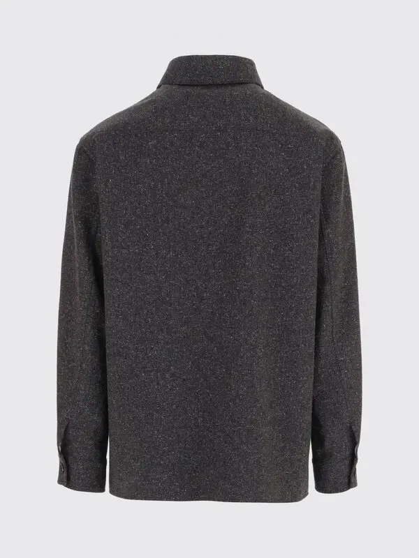 Valentino Garavani Wool And Silk Blend Shirt Jacket With Patch Pockets