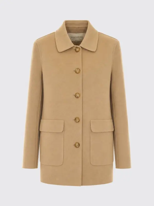 Valentino Garavani Single-breasted Wool And Cashmere Short Coat