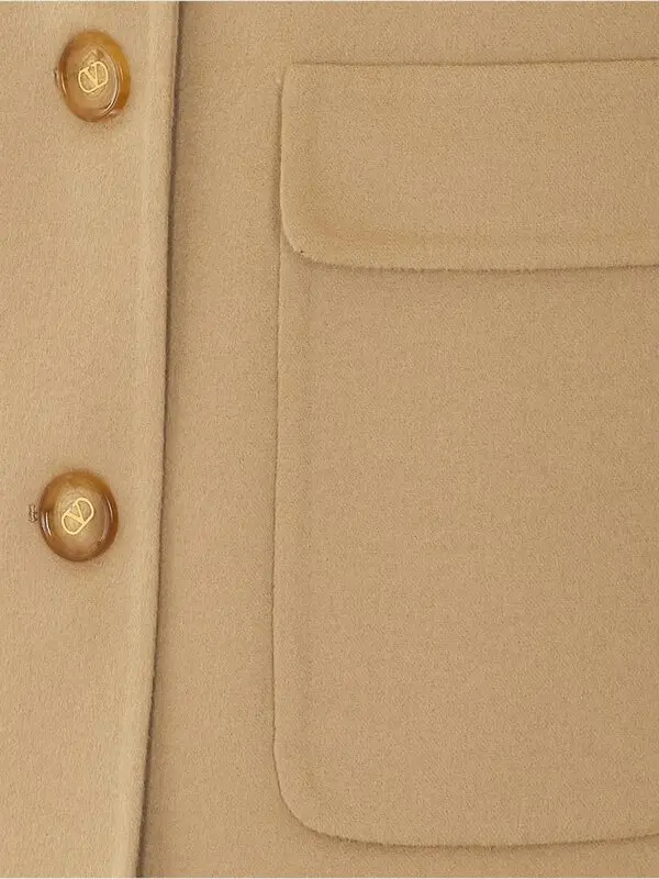 Valentino Garavani Single-breasted Wool And Cashmere Short Coat