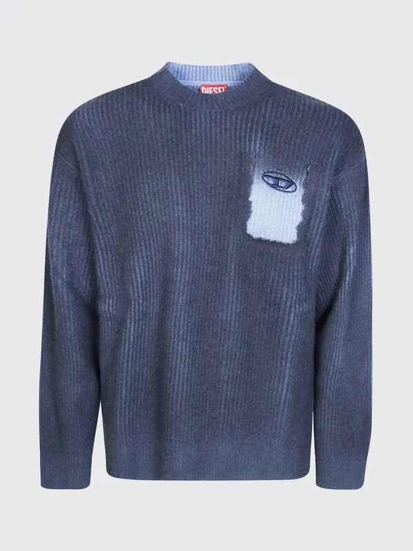 DIESEL® Dropped Shoulder Wool-blend Crewneck Jumper