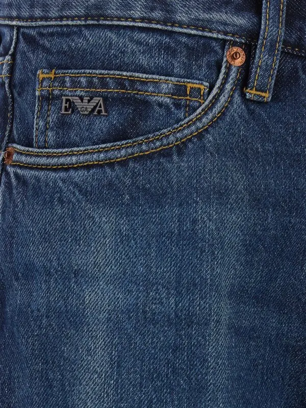Emporio Armani J23 Straight Fit Cotton Denim Jeans