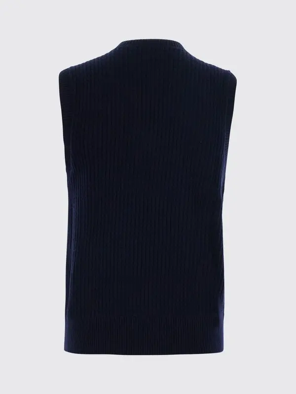 Emporio Armani Sleeveless V-neck Jumper In Wool And Cashmere Blend