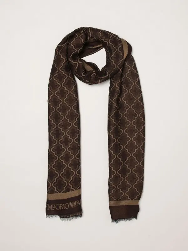 Emporio Armani Abstract Print Viscose And Modal Scarf