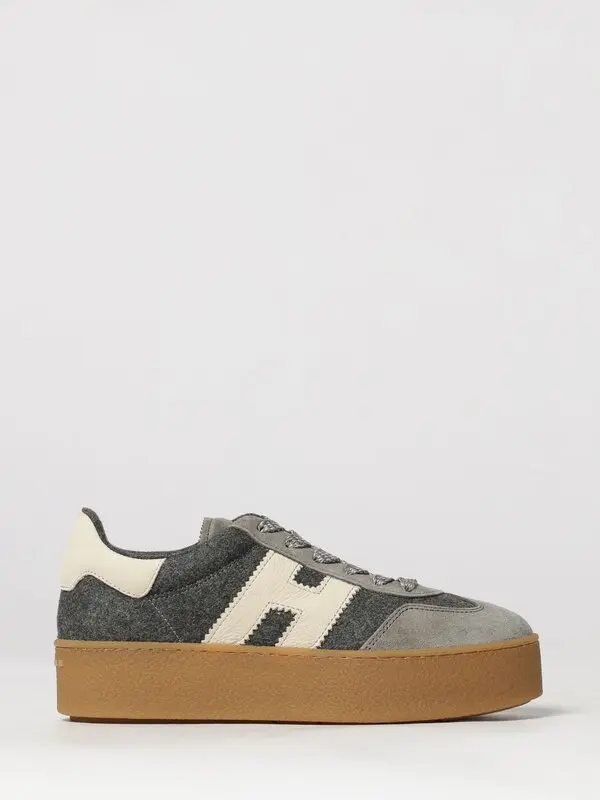 Hogan Platform Sneakers With H Logo Detail - Grey