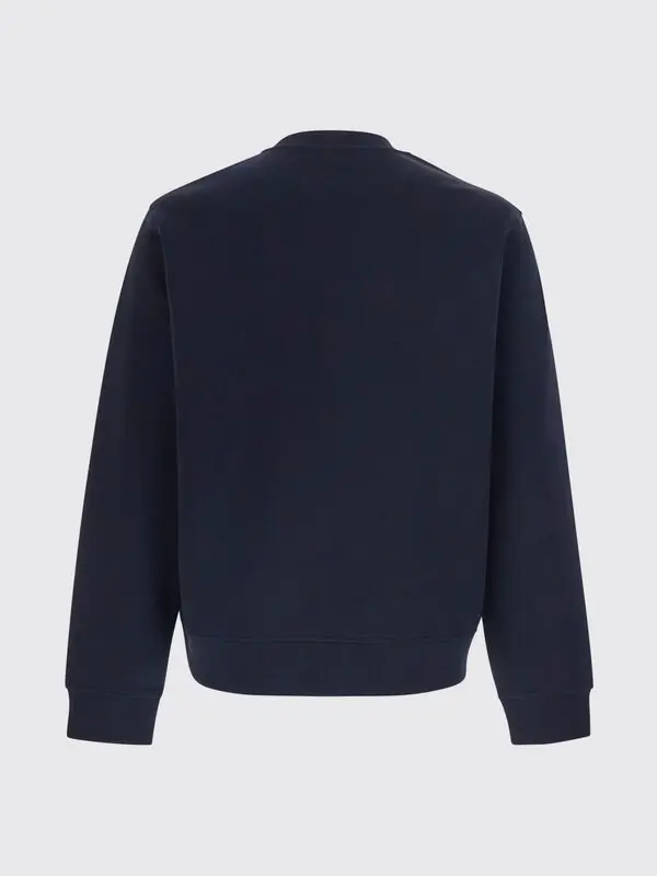 Emporio Armani Crewneck Cotton Sweatshirt With Contrast Embroidered Logo