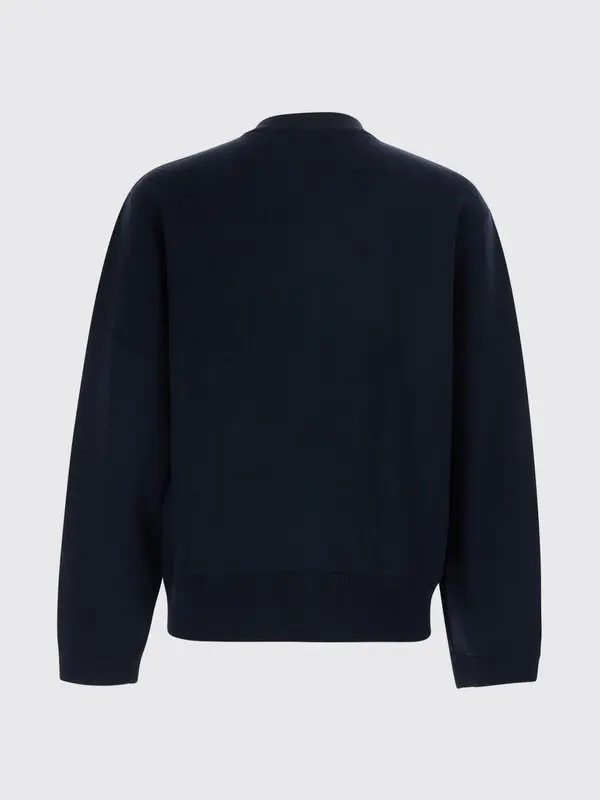 Emporio Armani Pure Wool Bomber Collar Zip-up Cardigan
