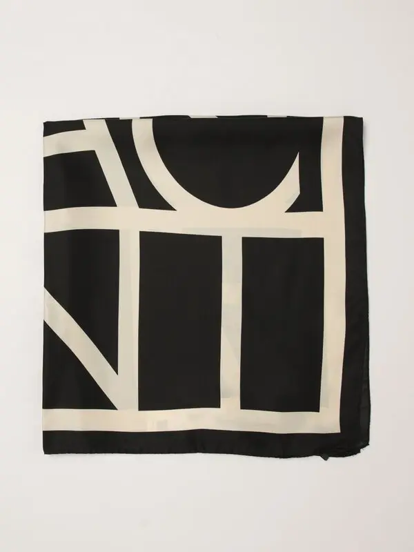 Liviana Conti Patterned Pure Silk Foulard With Logo Print - Fa01