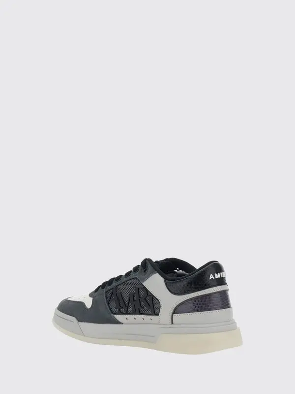 Amiri Suede And Smooth Leather Low-top Sneakers With Perforated Toe