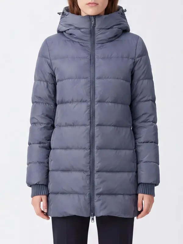 Herno A-shape Short Water-repellent Nylon Down Jacket With Hood - Grey