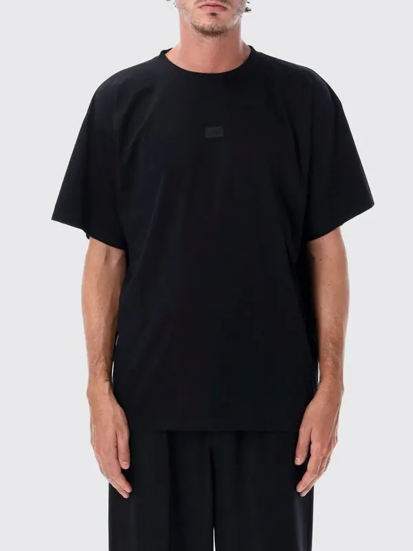 MAISON MARGIELA Short-sleeved Crewneck 100% Cotton T-shirt - Black