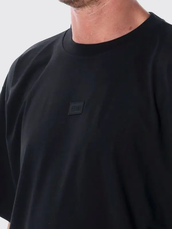 MAISON MARGIELA Short-sleeved Crewneck 100% Cotton T-shirt - Black