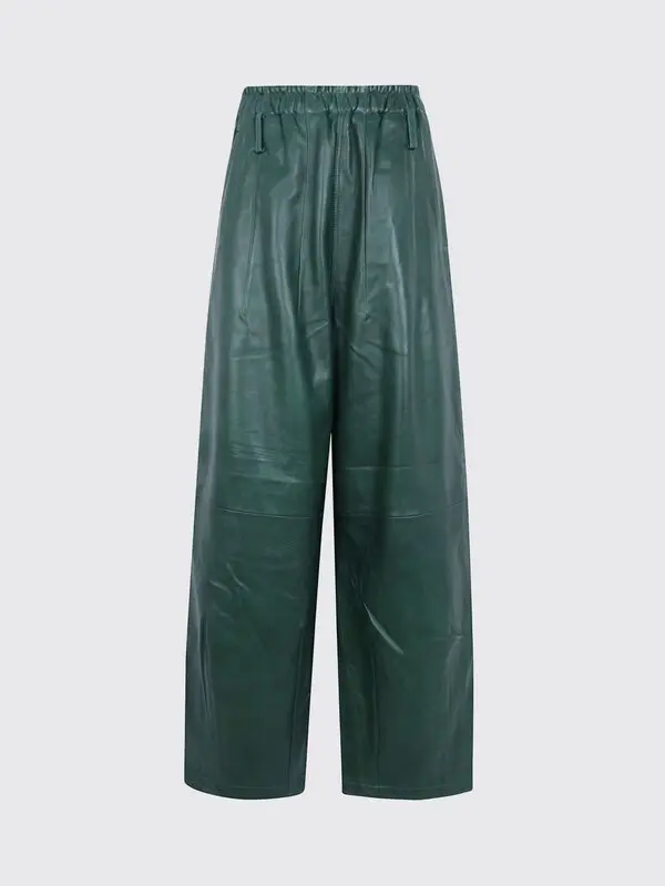 THE FRANKIE SHOP Oakdale Wide Leg Lambskin Trousers