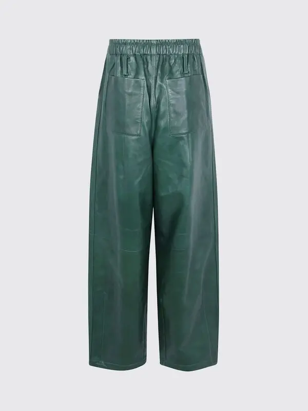 THE FRANKIE SHOP Oakdale Wide Leg Lambskin Trousers